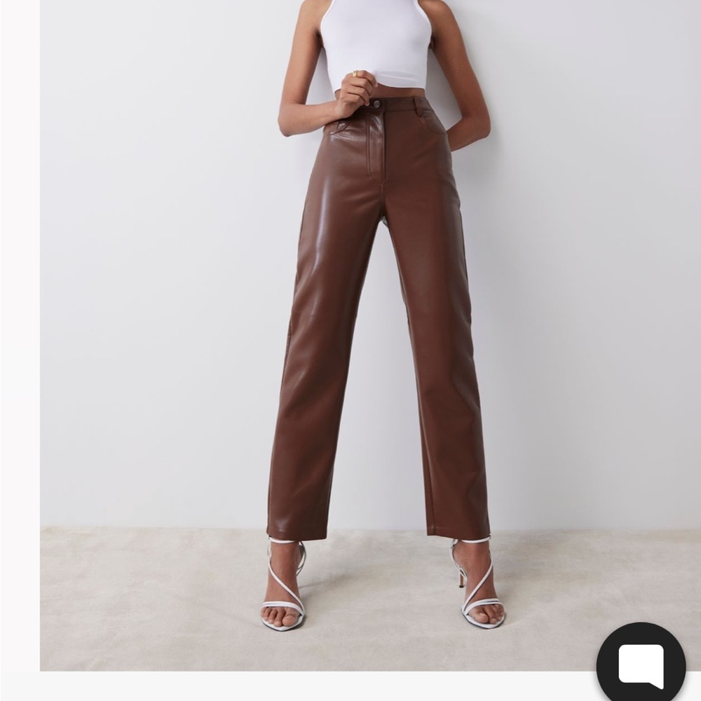 Aritzia Brown Leather Pants - Gem